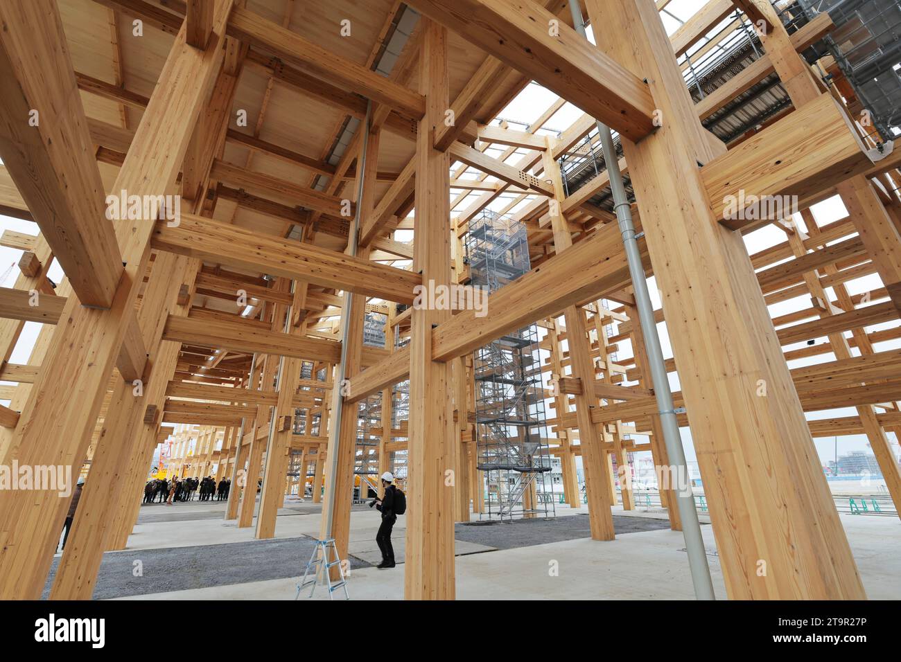 A structure called "Ring" where is under construction for the venue of ...