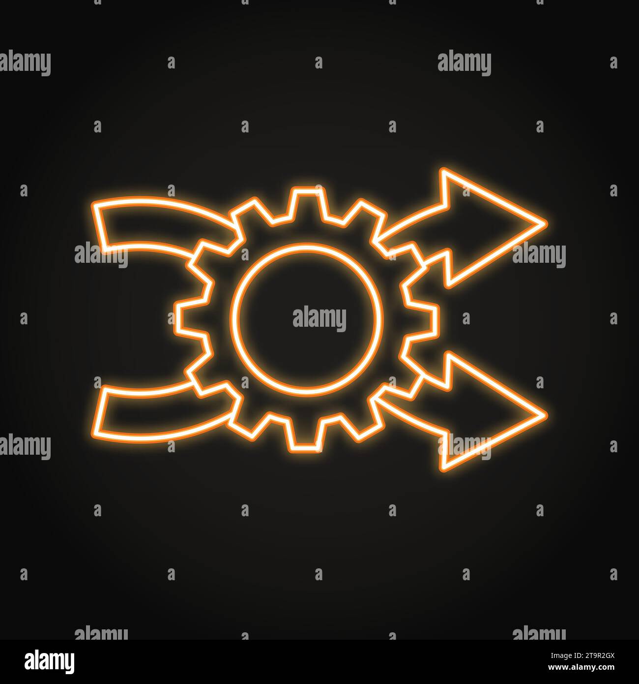 System flexibility neon line icon. Adaptability, agile technology ... System flexibility neon line icon. Adaptability, agile technology ...
