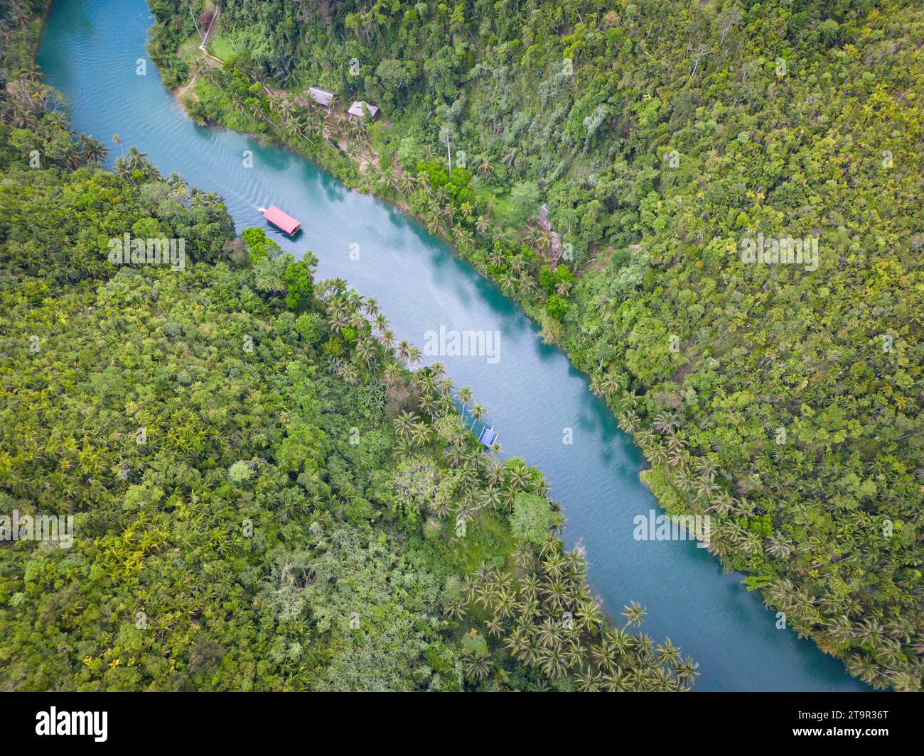An aerial view of Loboc River, Bohol in the Philippines Stock Photo - Alamy