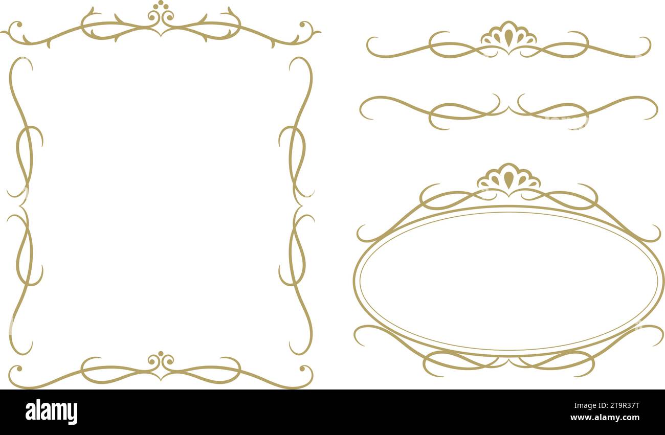 Decorative frame set hi-res stock photography and images - Alamy