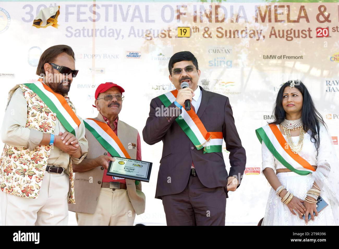 Fremont, CA - Aug 20, 2023: Consulate General of India speaking at the ...