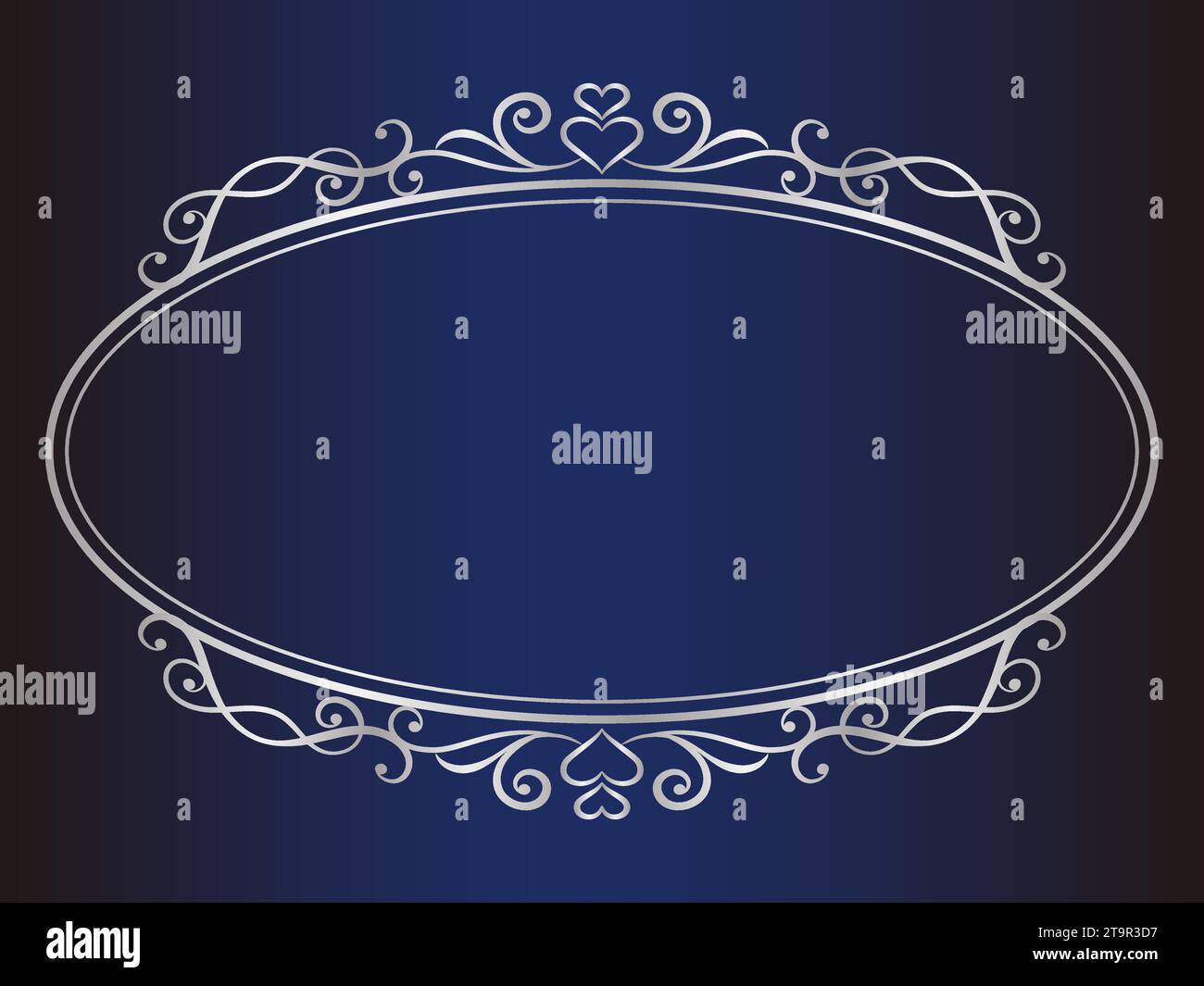 Calligraphy border oval Stock Vector Images - Alamy