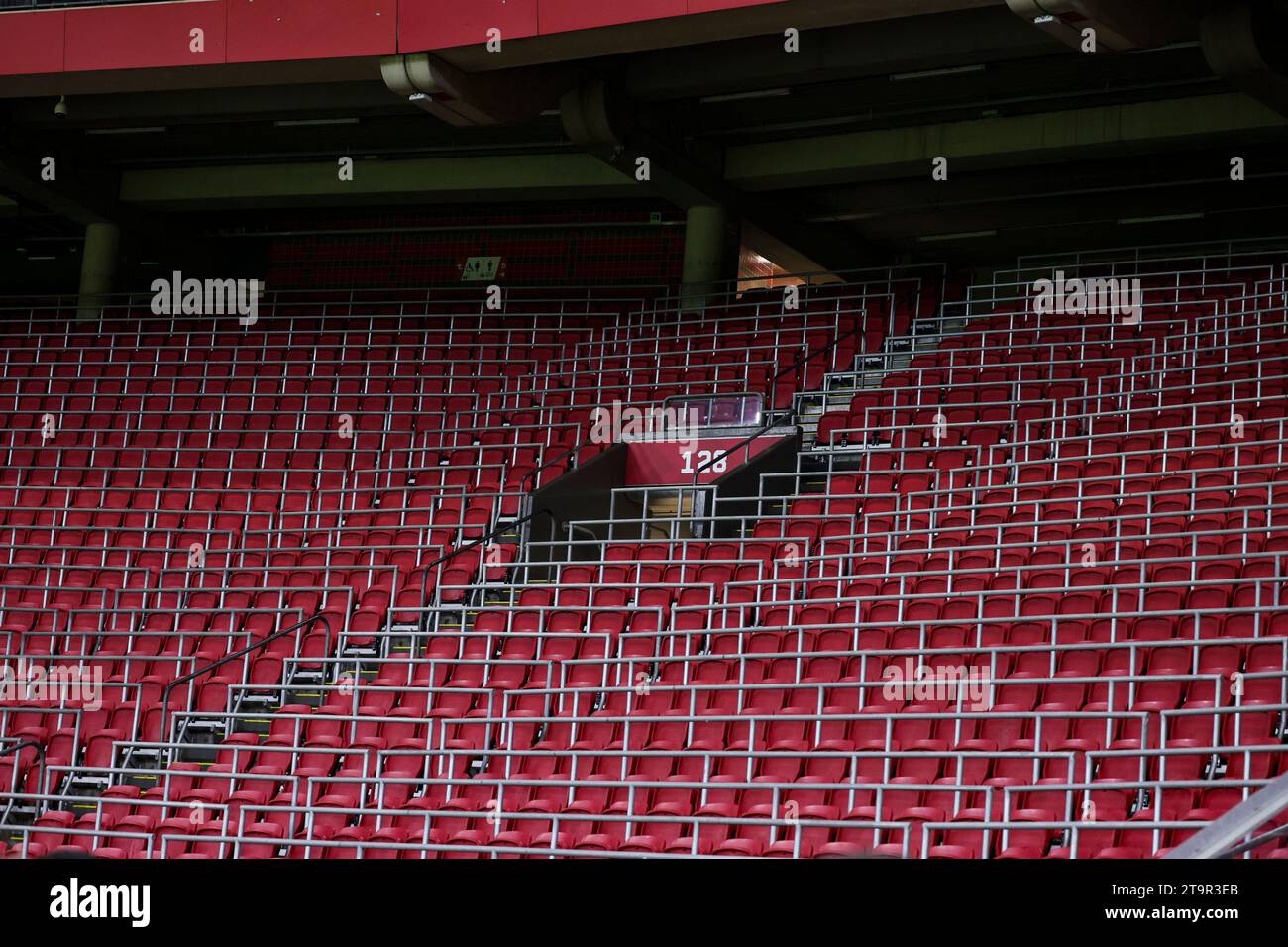 AMSTERDAM, NETHERLANDS - NOVEMBER 25: the F-side is empty due to ...