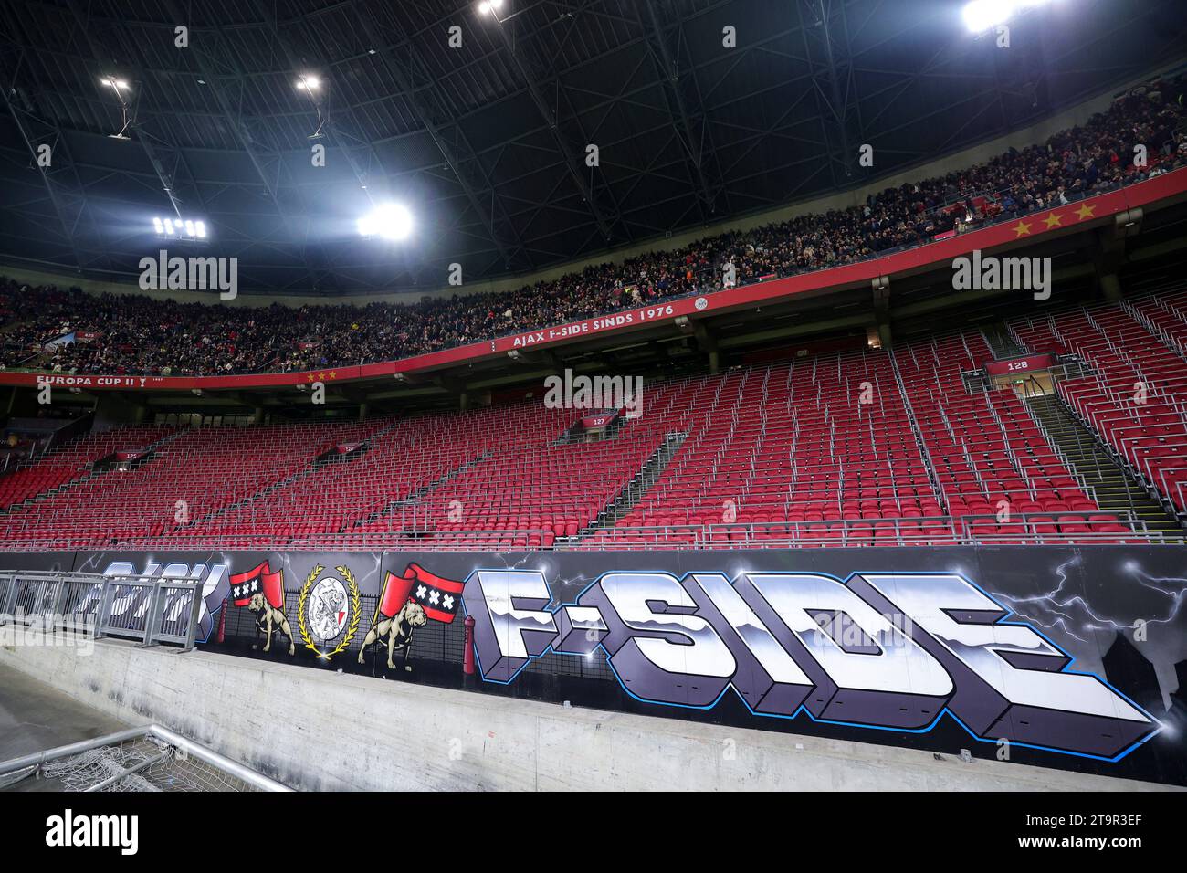 AMSTERDAM, NETHERLANDS - NOVEMBER 25: the F-side is empty due to ...