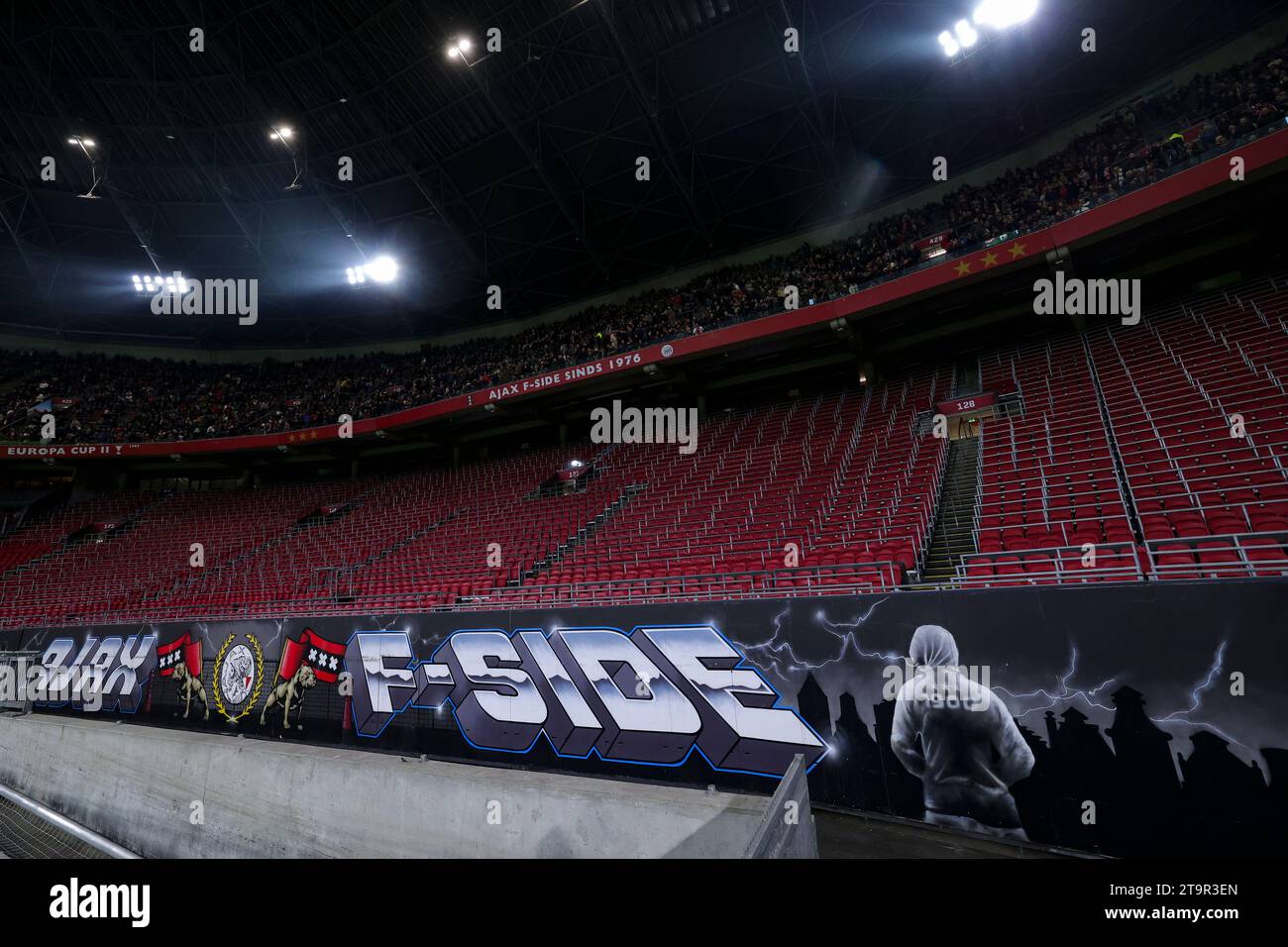 AMSTERDAM, NETHERLANDS - NOVEMBER 25: the F-side is empty due to ...