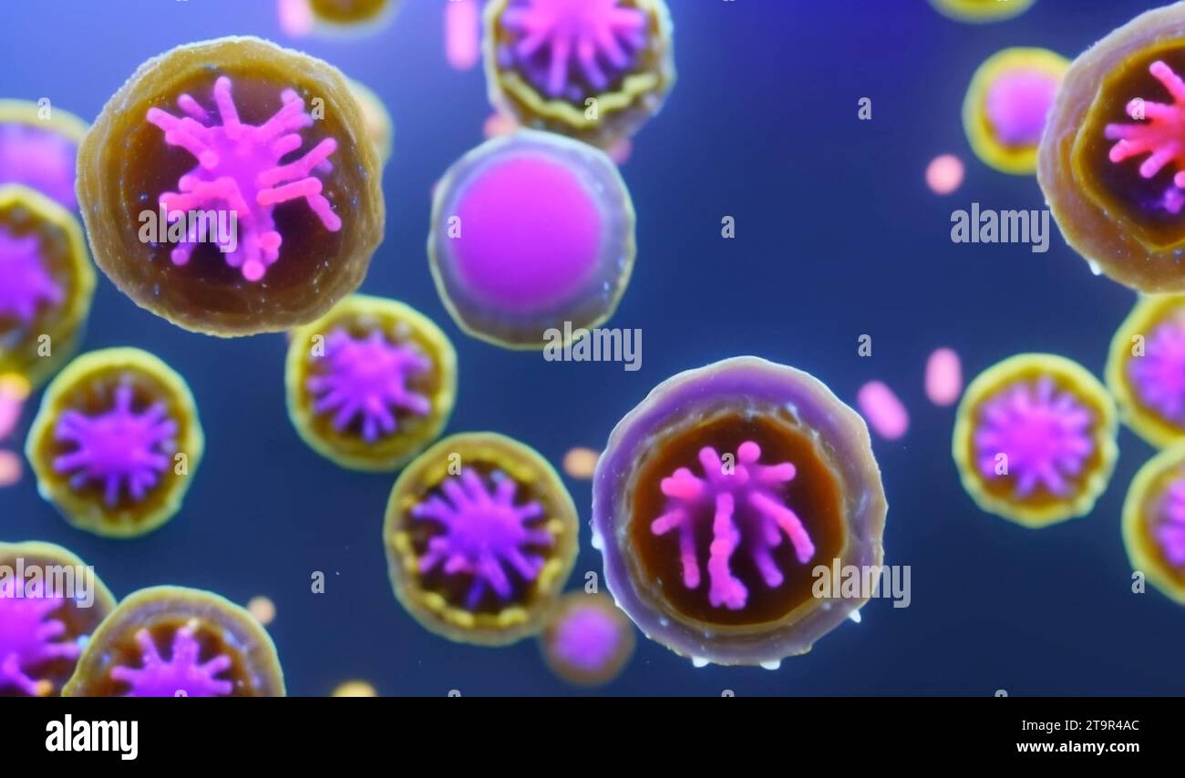 cell life, abstract scientific illustration Stock Photo - Alamy