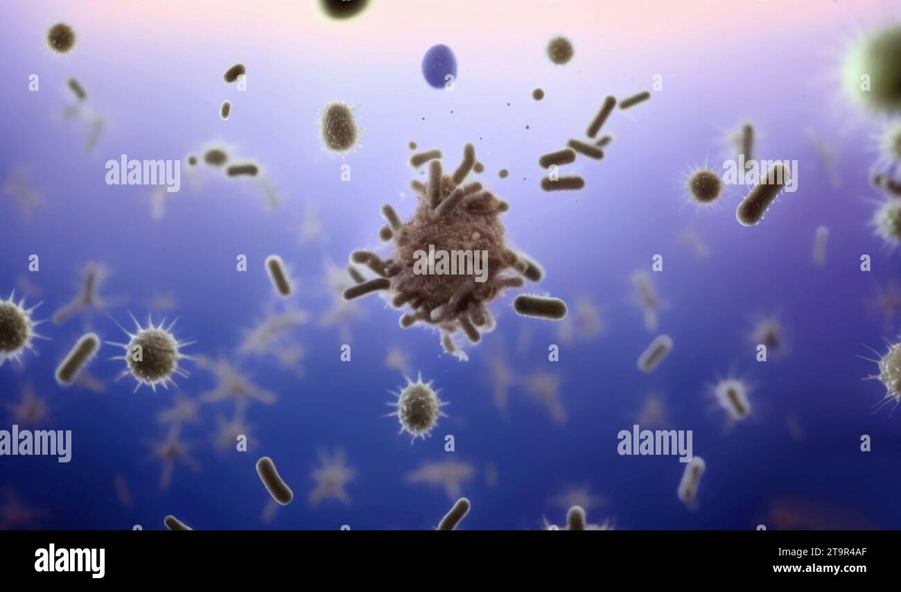 cell life, abstract scientific illustration Stock Photo - Alamy