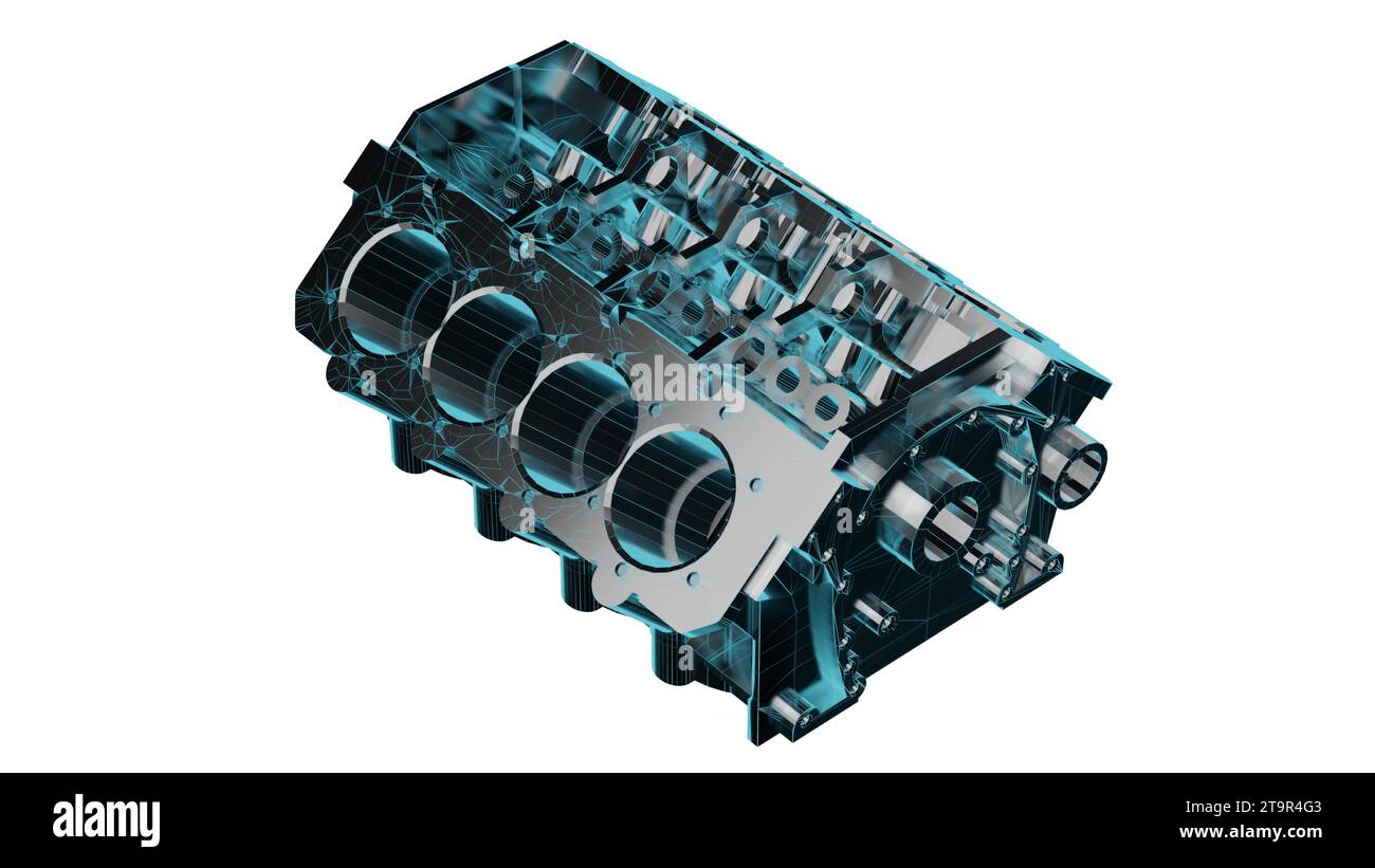 Close up detailed fully textured 3D render over white background of ...