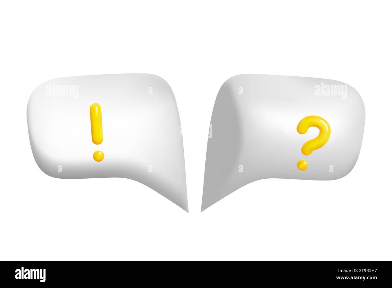 3d bubble speeches with question and exclamation mark Stock Vector ...