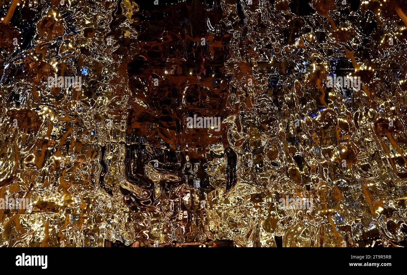 Th light of the lamp decoration in the Puja Pandal of the Bengali big ...