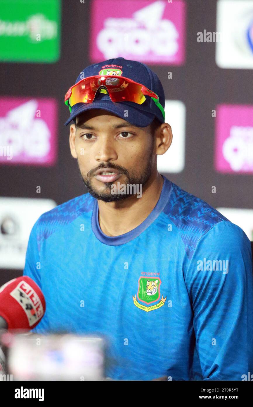 Bangladesh Test Cricket Team captain Nazmul Hossain Shanto speaks at ...