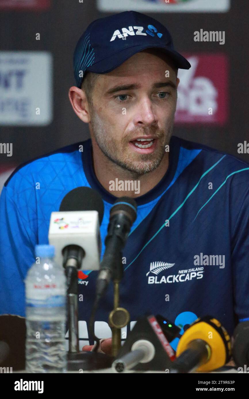 New Zealand Head Captain Speaks at the pre-match press conference after ...