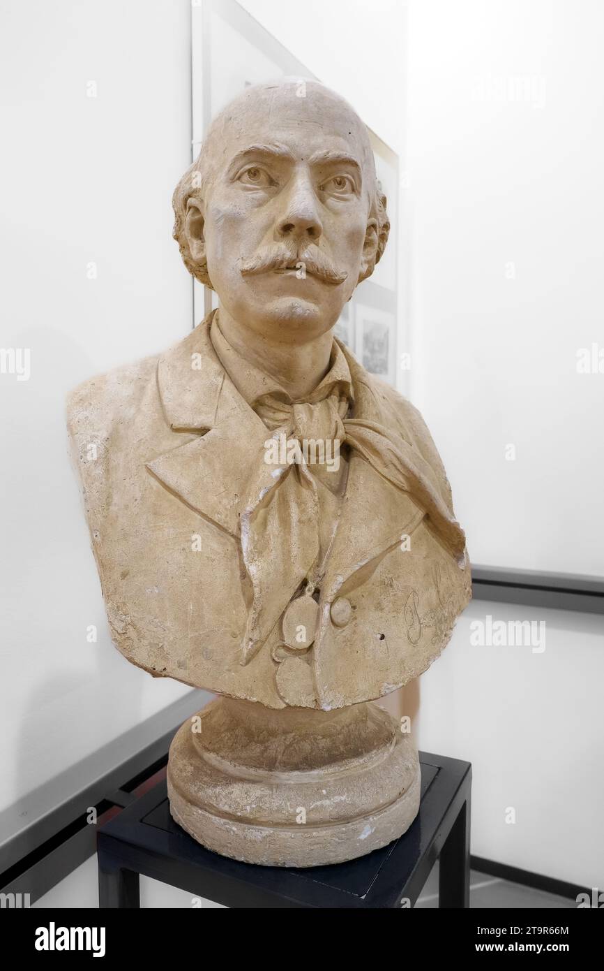 Bust of Eliodoro Ignazio Lombardi (1834 – 1894) Italian poet and writer ...