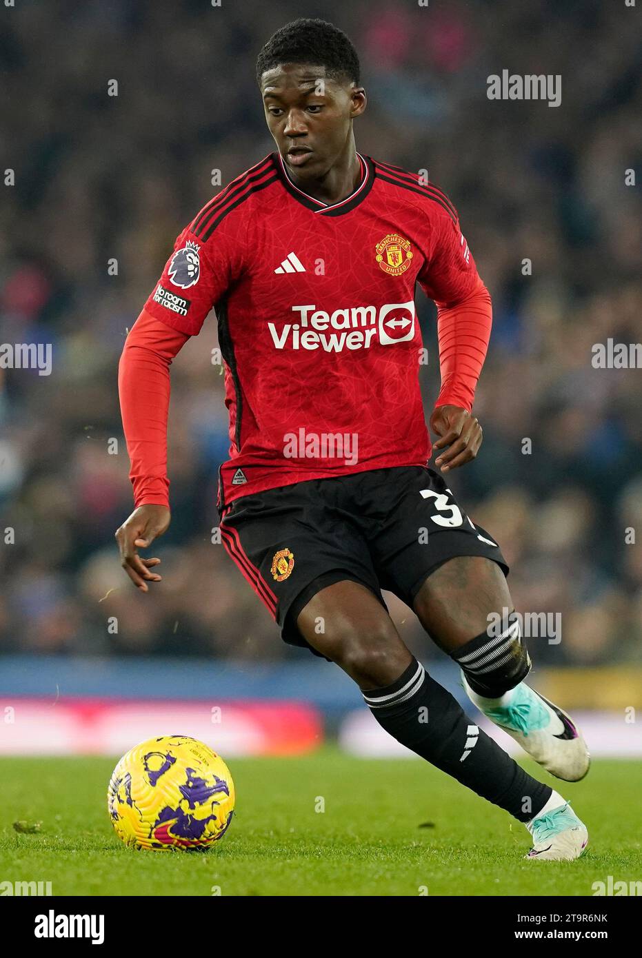 Liverpool, UK. 26th Nov, 2023. Kobbie Mainoo of Manchester United ...