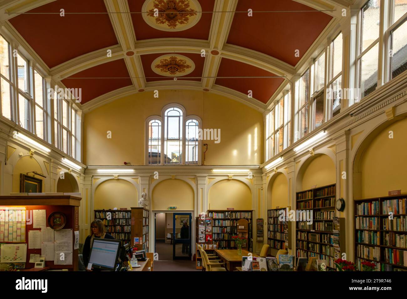 Interior library reading room, Ipswich Institute, Ipswich, Suffolk ...