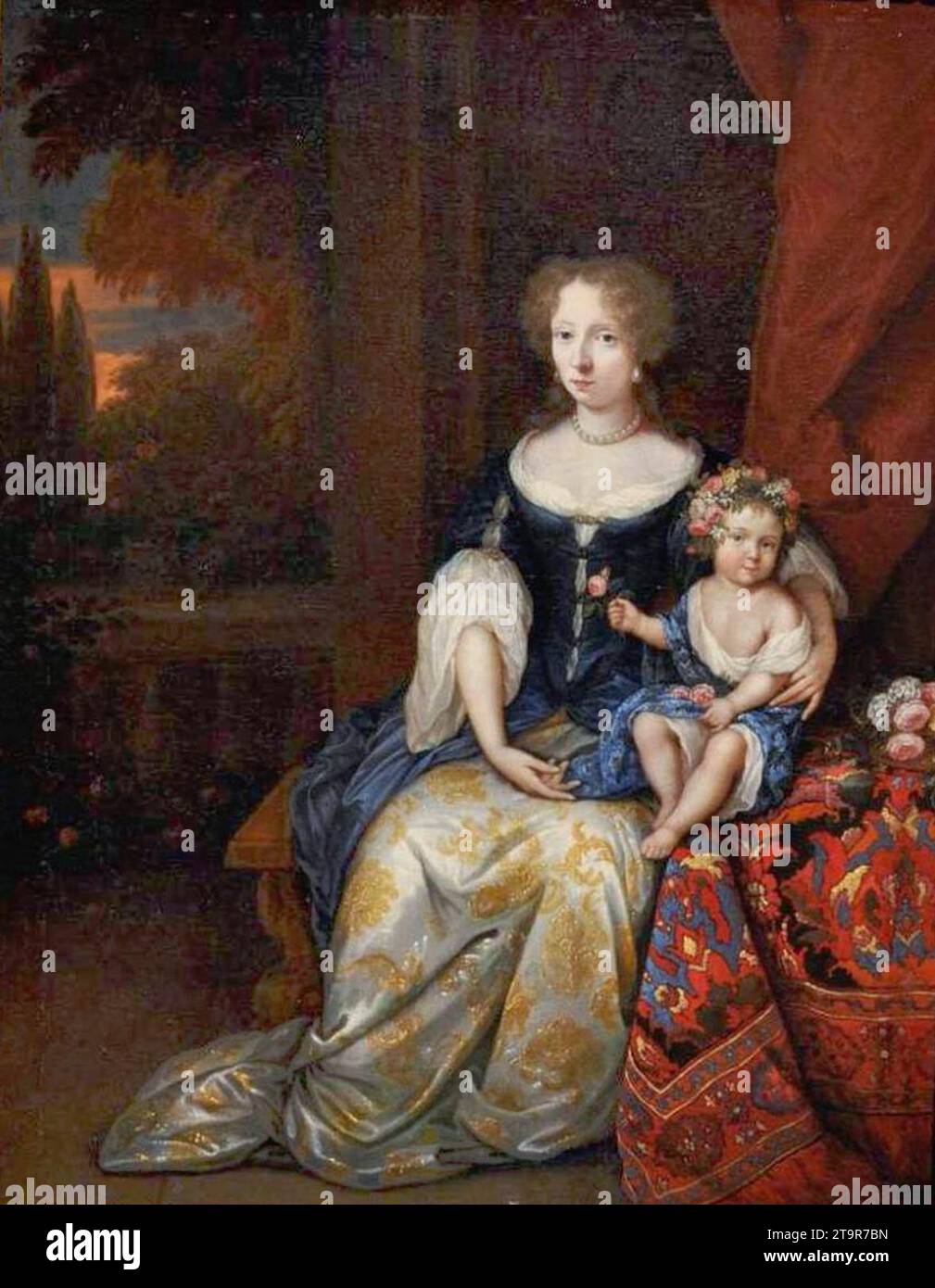 Portrait of a Mother and her Child c. 1710 by Constantijn Netscher ...