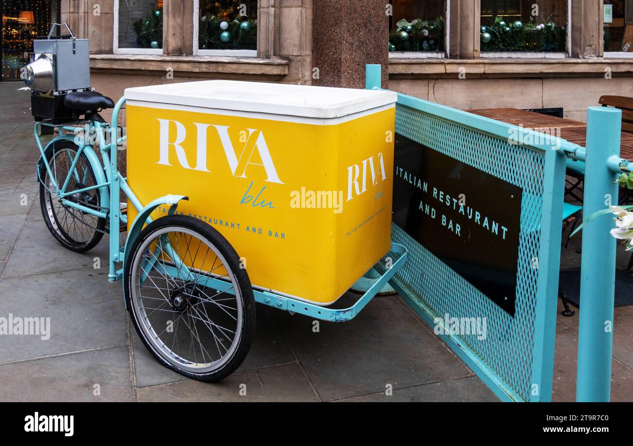 Riva blu delivery bike for Italian restaurant and bar in Liverpool ...