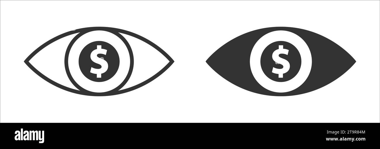 Human eye with dollar sign. Vector illustration Stock Vector Image ...