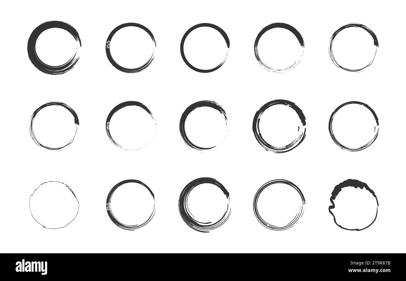 Rough draw circle vector hi-res stock photography and images - Alamy