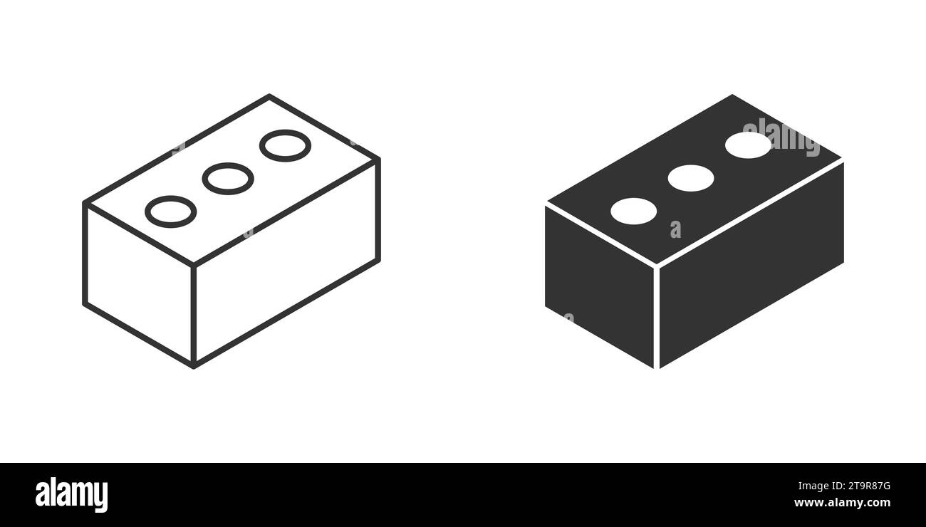 Brick icon in isometric style. Vector illustration Stock Vector Image ...