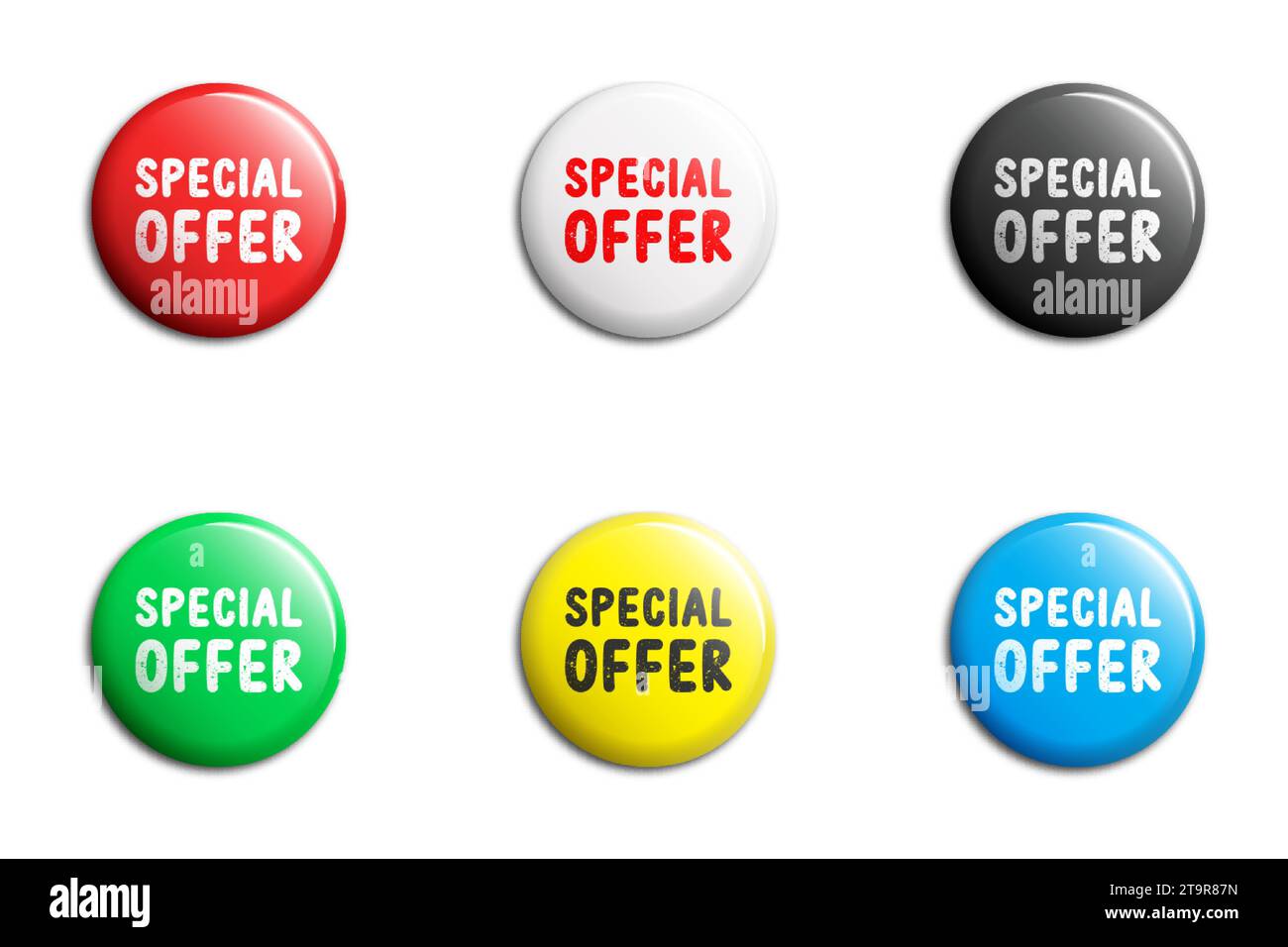 Set of glossy buttons or badges with the inscription: Special offer ...