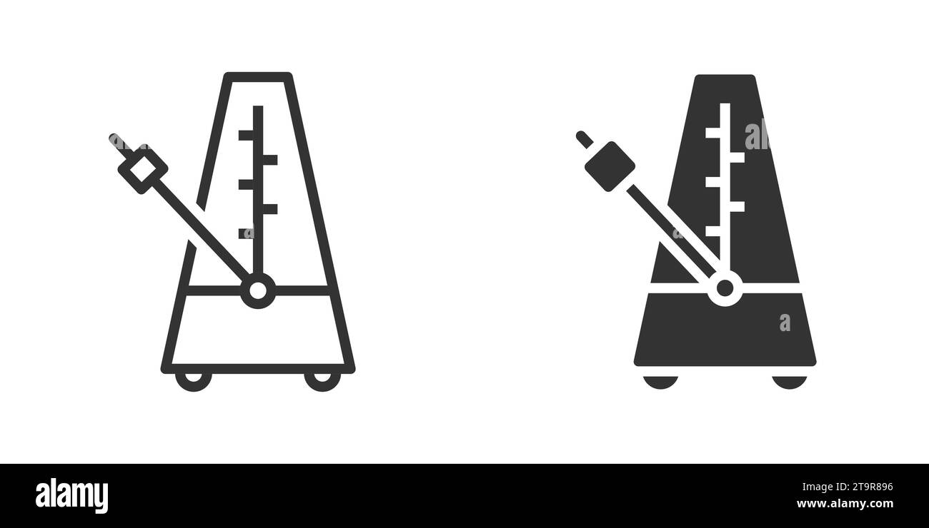 Metronome icon isolated on a white background. Vector illustration ...