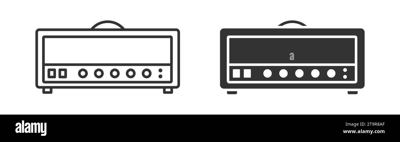 Guitar amplifier head icon. Vector illustration Stock Vector Image ...