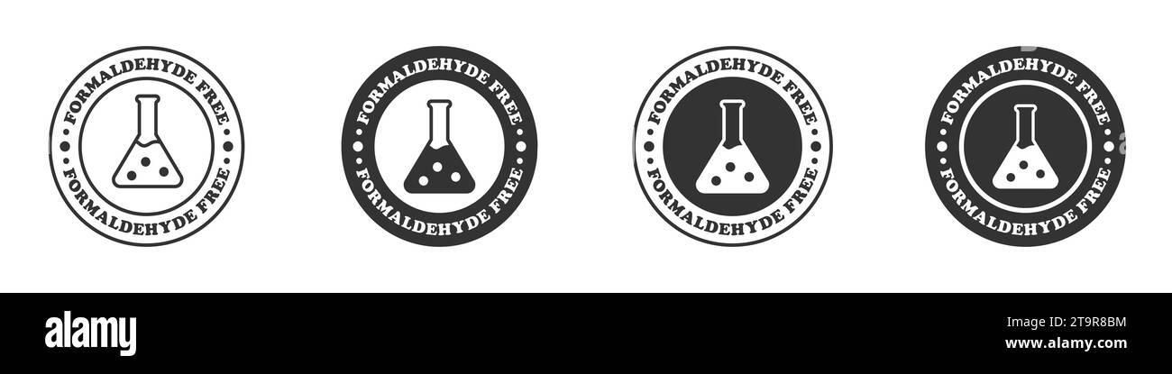 Formaldehyde free icon set. Vector illustration Stock Vector Image ...