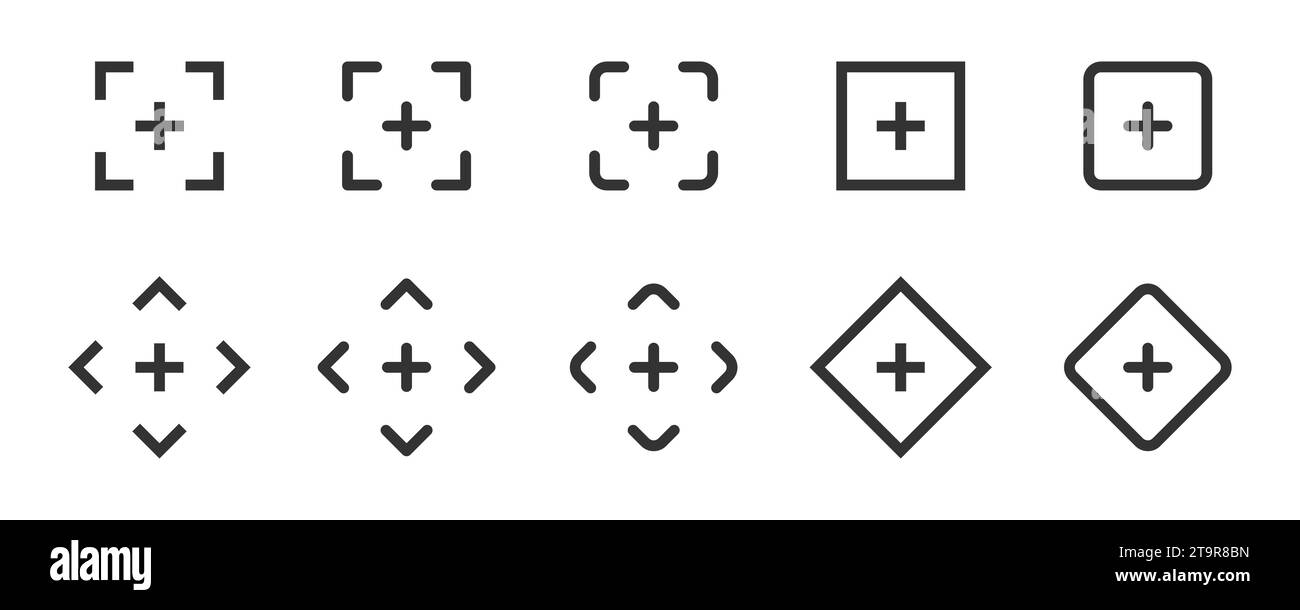 Focus icon set. Vector illustration Stock Vector Image & Art - Alamy