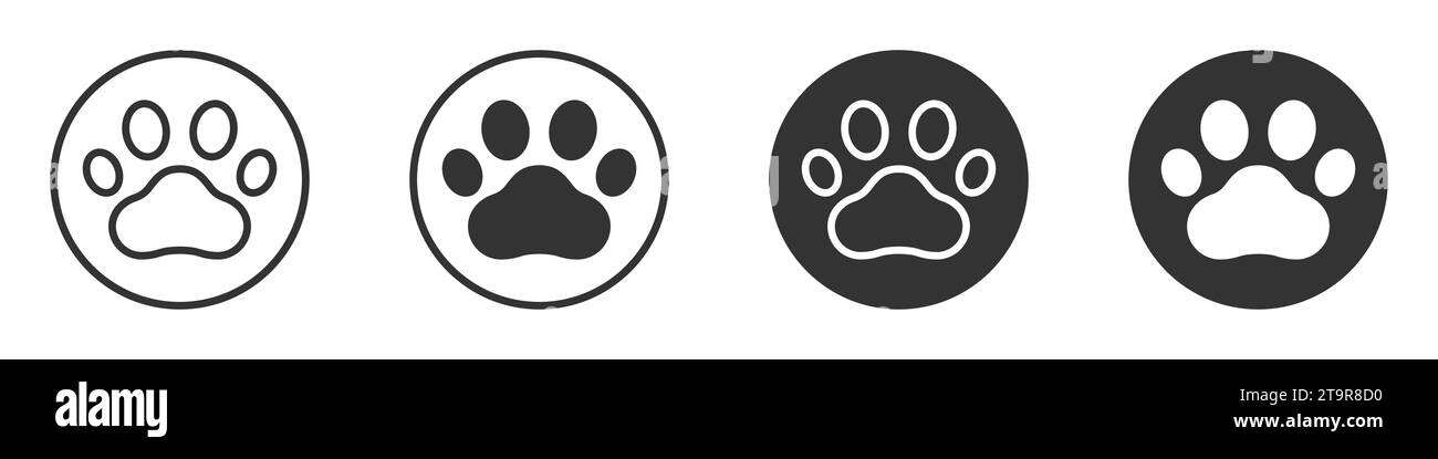 Pet footprints icon. Paw prints. Vector illustration Stock Vector Image ...
