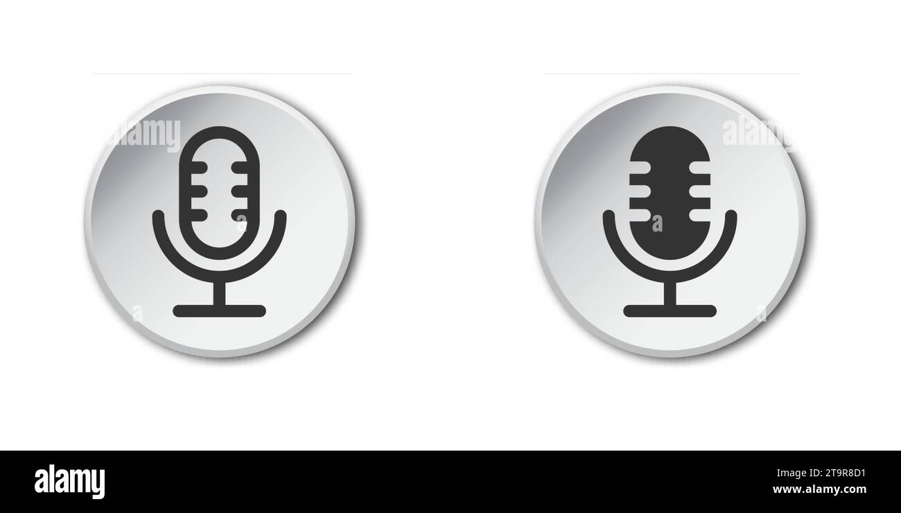 Vintage microphone icon. Vector illustration Stock Vector Image & Art ...