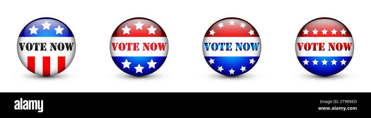USA election button. Vote badge. Flat vector illustration Stock Vector ...