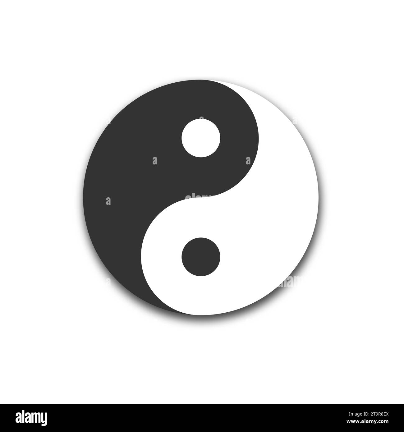Yin yang icon. Taoism symbol. Yinyang sign. Flat vector illustration ...