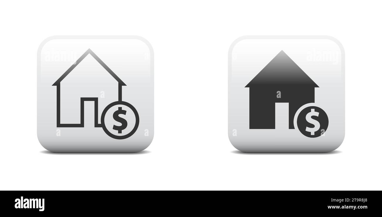 House icon with dollar sign. Vector illustration Stock Vector Image ...