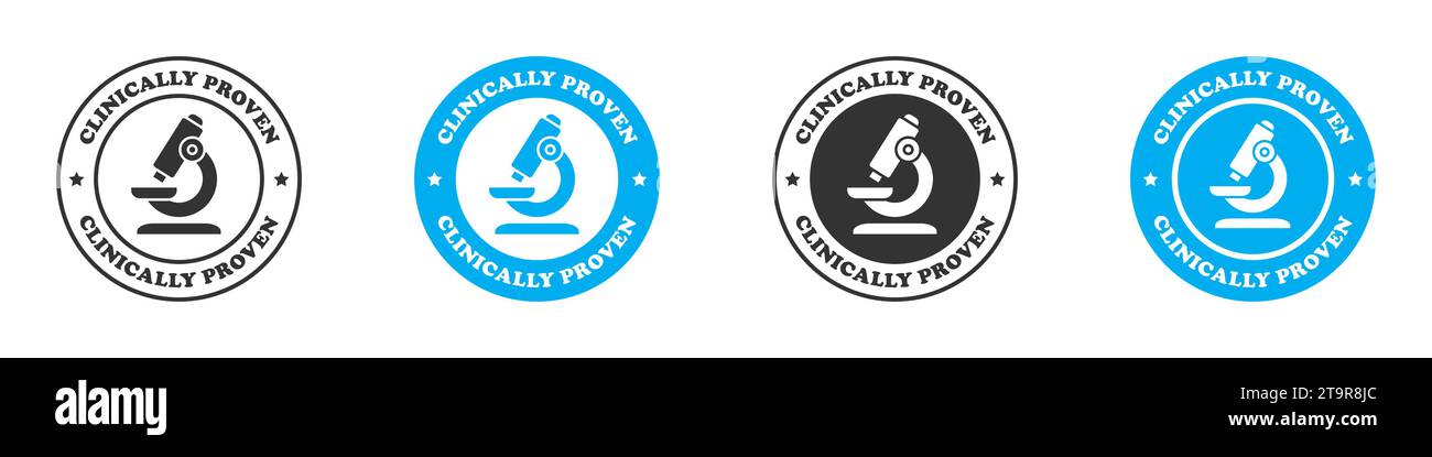 Clinically proven icon set. Vector illustration Stock Vector Image ...