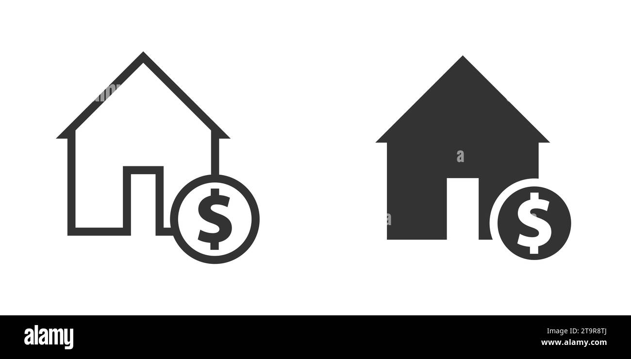 House icon with dollar sign. Vector illustration Stock Vector Image ...
