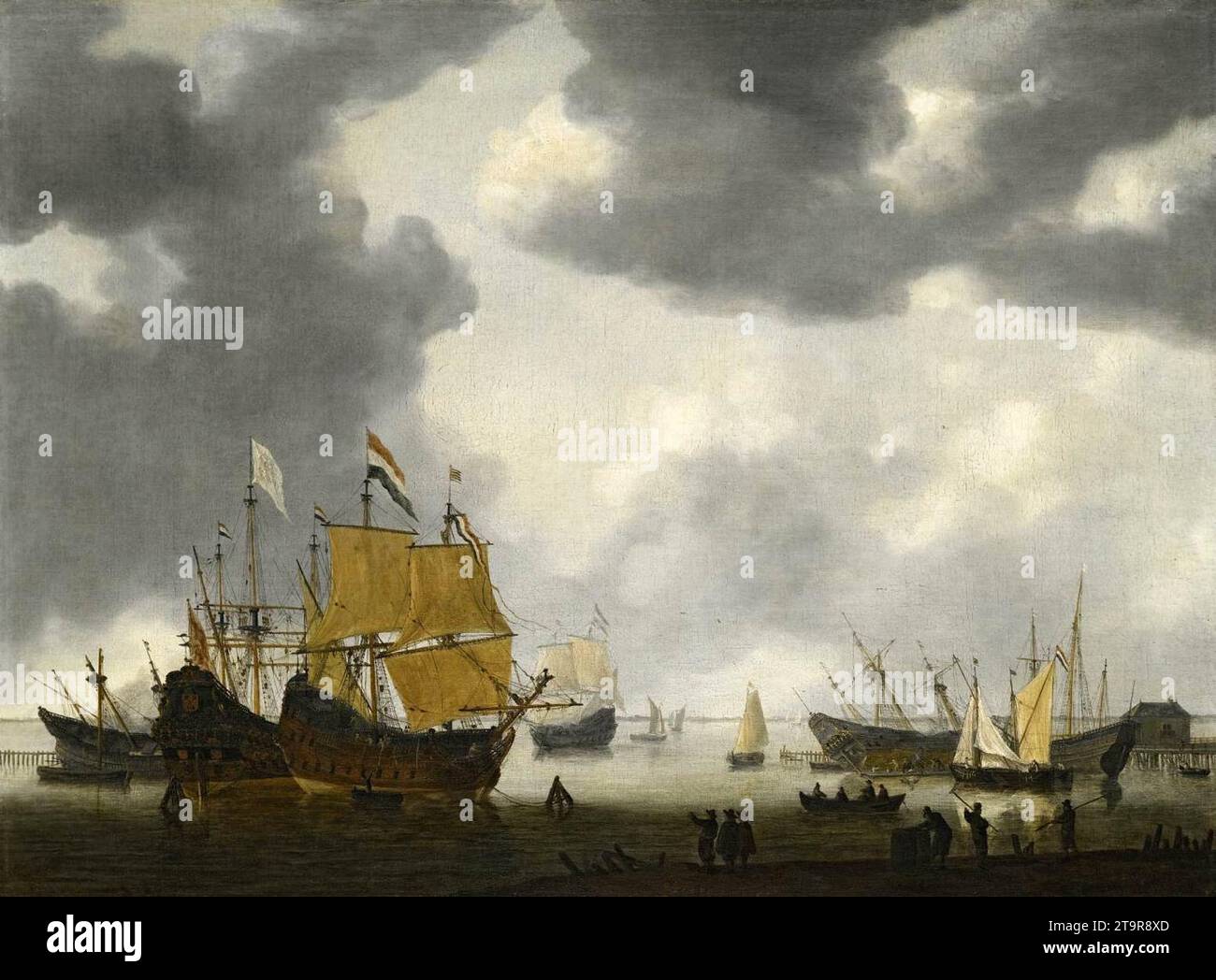 Dutch Ships Awaiting Repair on the Ij at Amsterdam - by Reiner Nooms ...