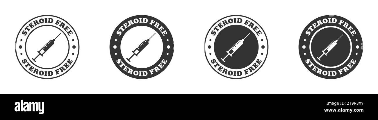 Steroid free icon set. Vector illustration Stock Vector Image & Art - Alamy