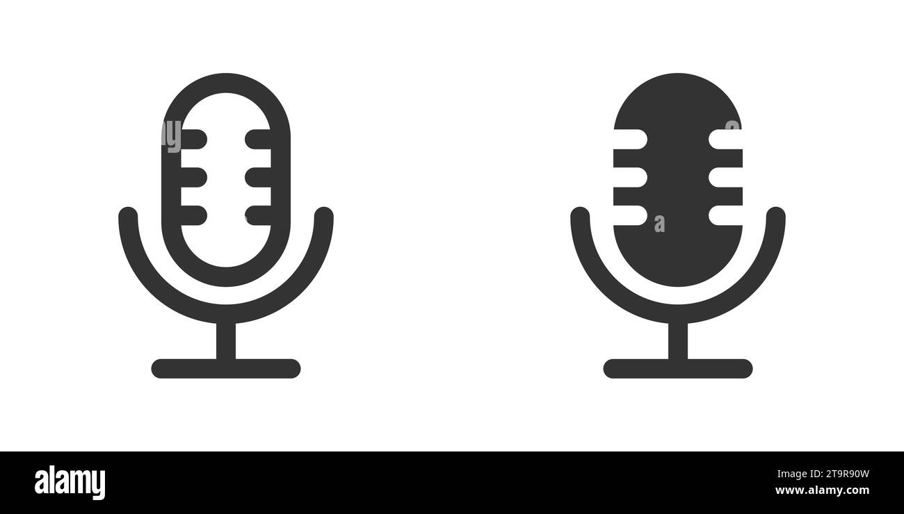 Vintage microphone icon. Vector illustration Stock Vector Image & Art ...
