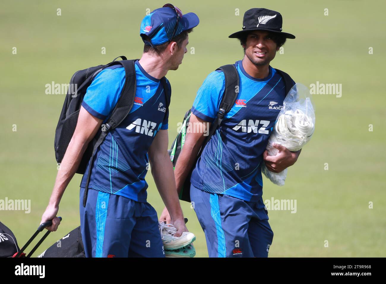 New Zealand Test Cricket Team attends practice session at Sylhet ...