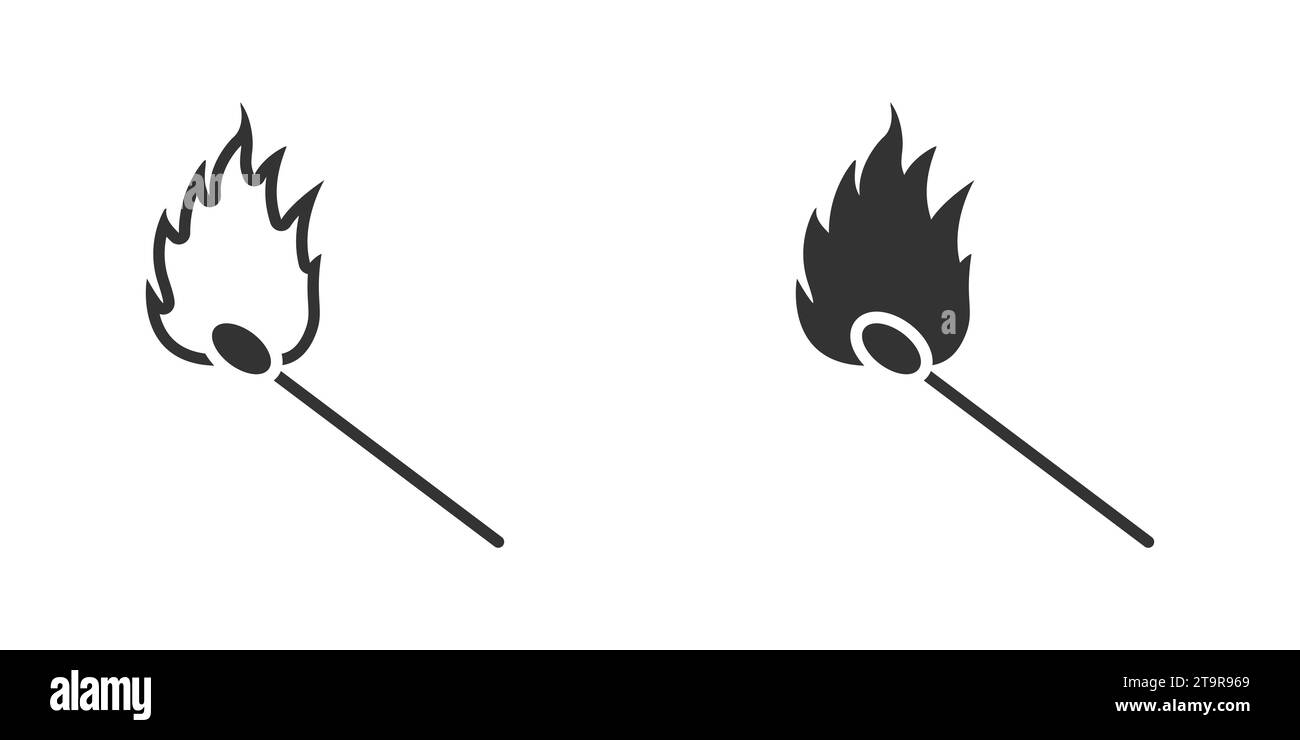 Match burning icon. Vector illustration Stock Vector Image & Art - Alamy