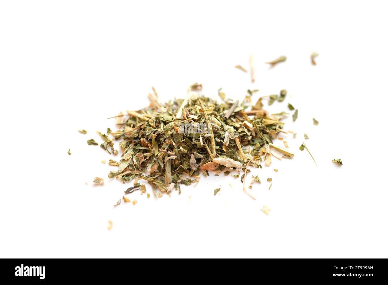 Pile of dry mint. Isolated on white Stock Photo - Alamy