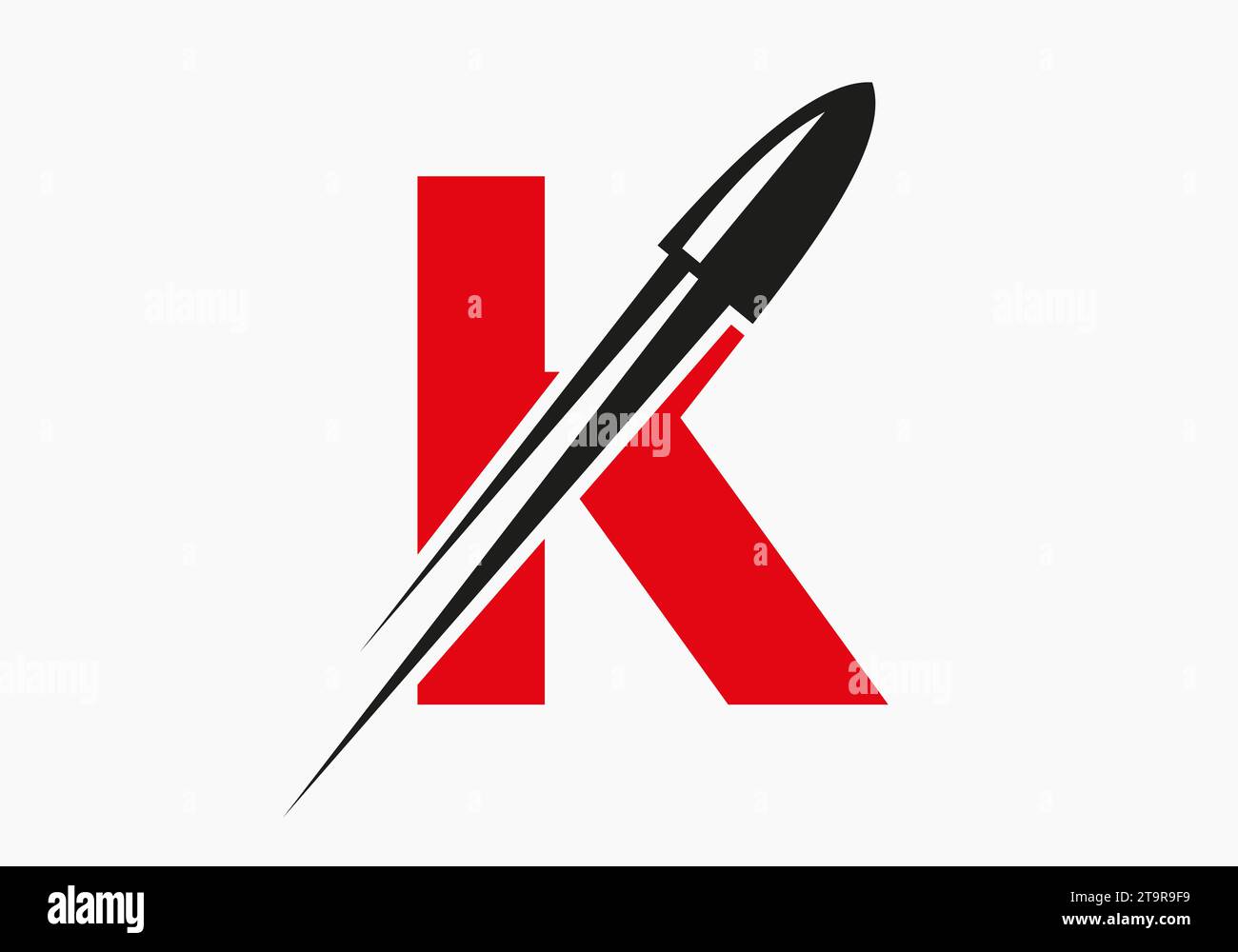 Bullet Logo On Letter K With Moving Bullet Symbol Stock Vector Image ...