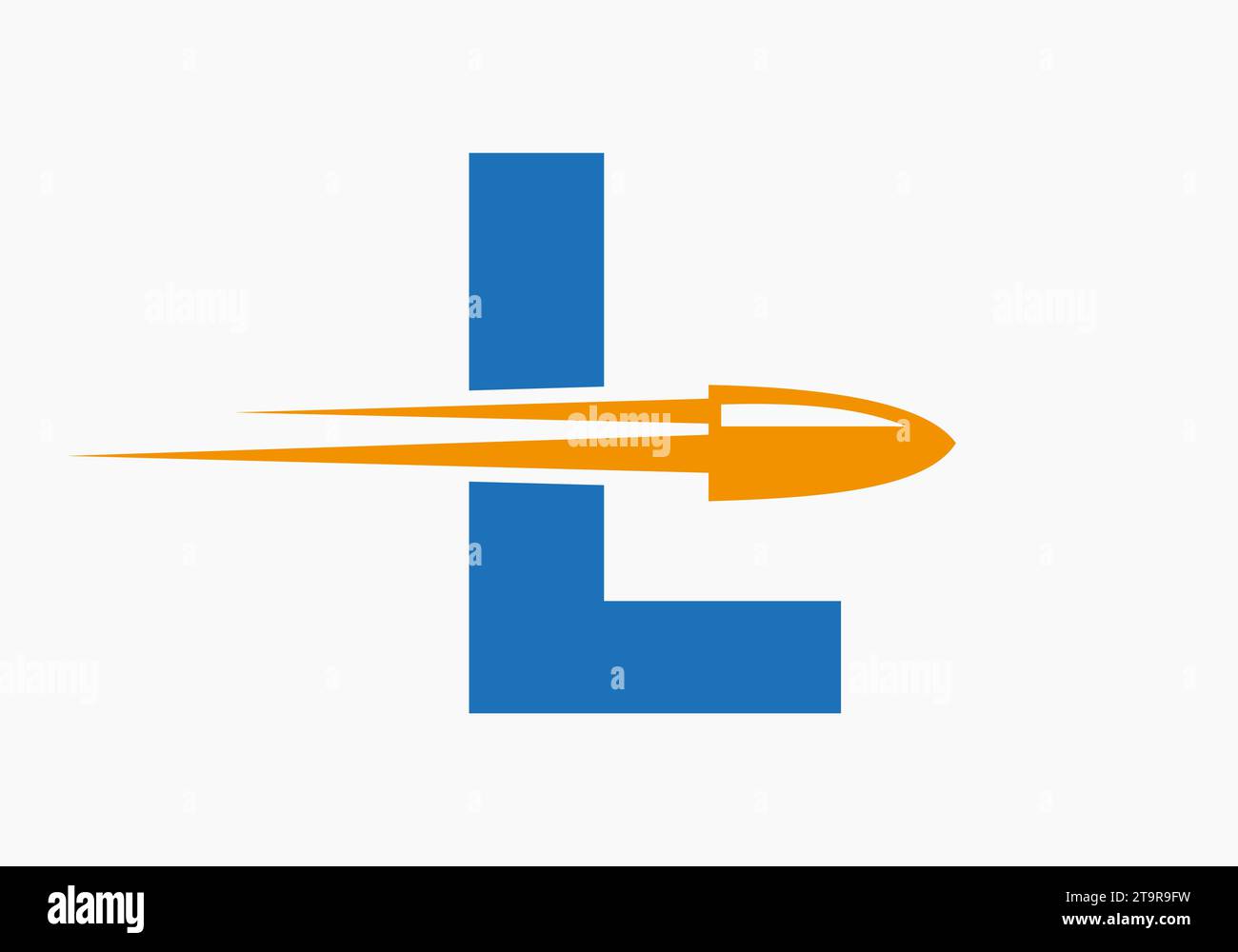 Bullet Logo On Letter L With Moving Bullet Symbol Stock Vector Image ...