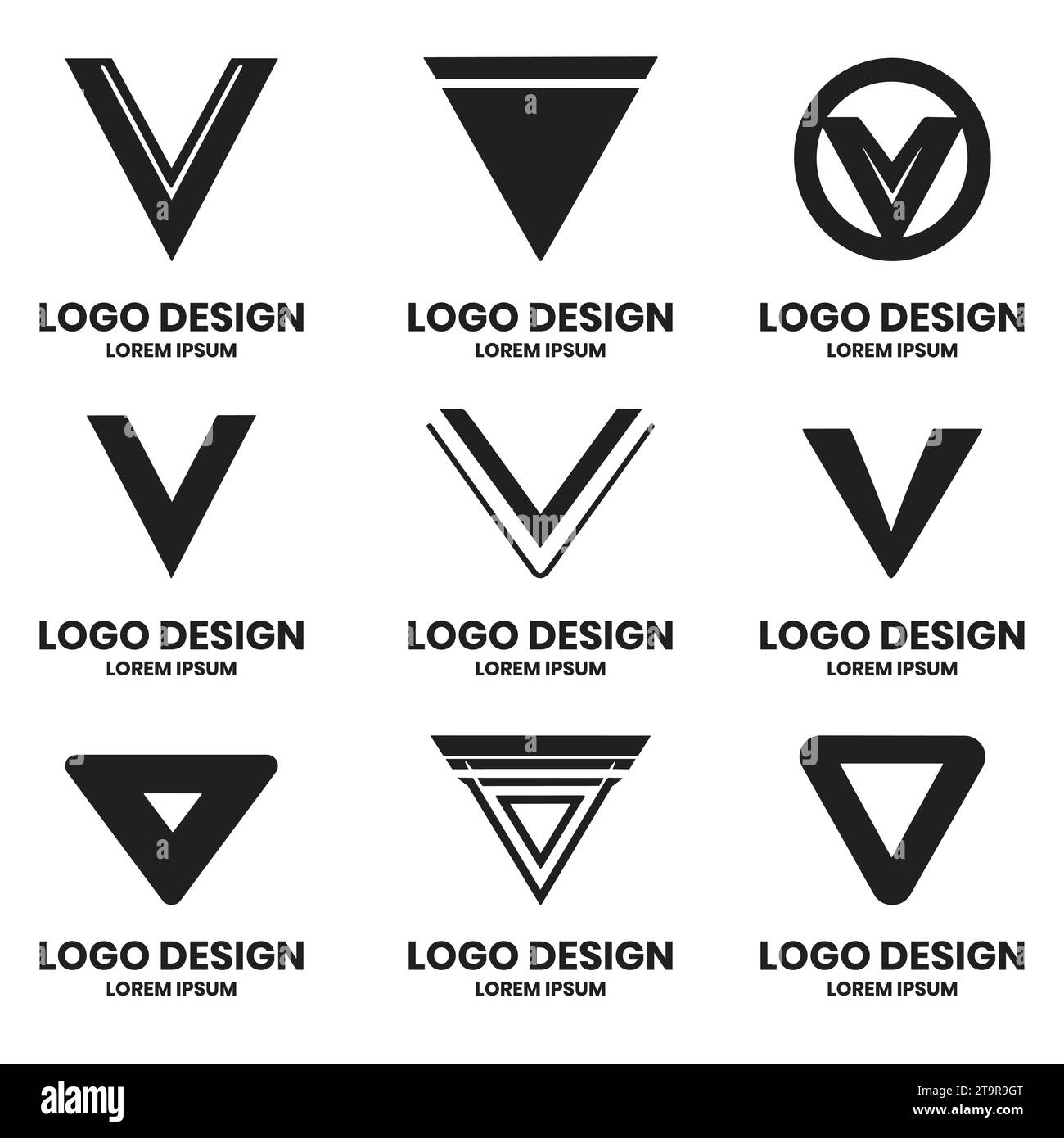 Modern triangular emblem hi-res stock photography and images - Alamy