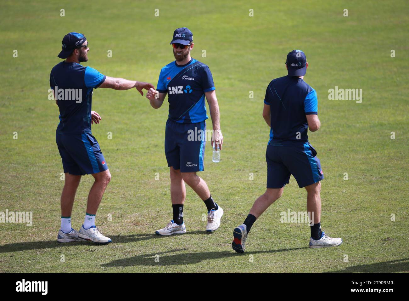 New Zealand Test Cricket Team attends practice session at Sylhet ...