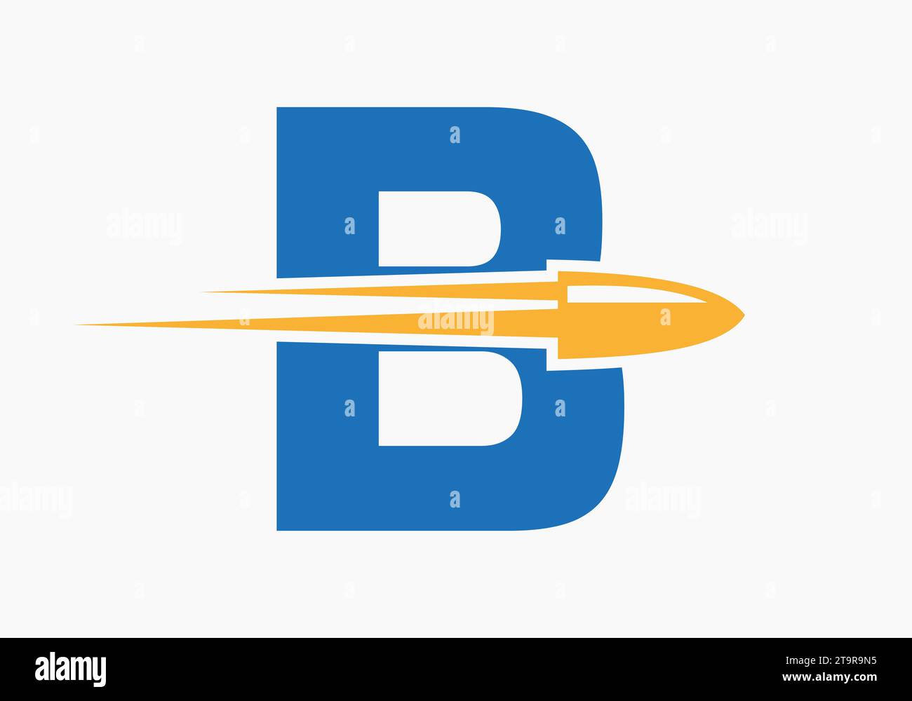 Bullet Logo On Letter B With Moving Bullet Symbol Stock Vector Image ...