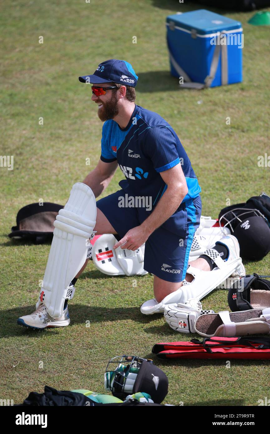 New Zealand Test Cricket Team attends practice session at Sylhet ...