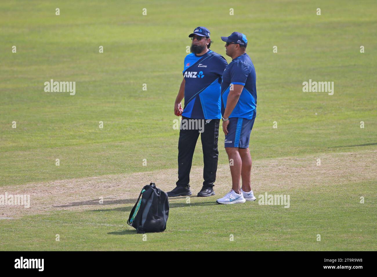 New Zealand Test Cricket Team attends practice session at Sylhet ...