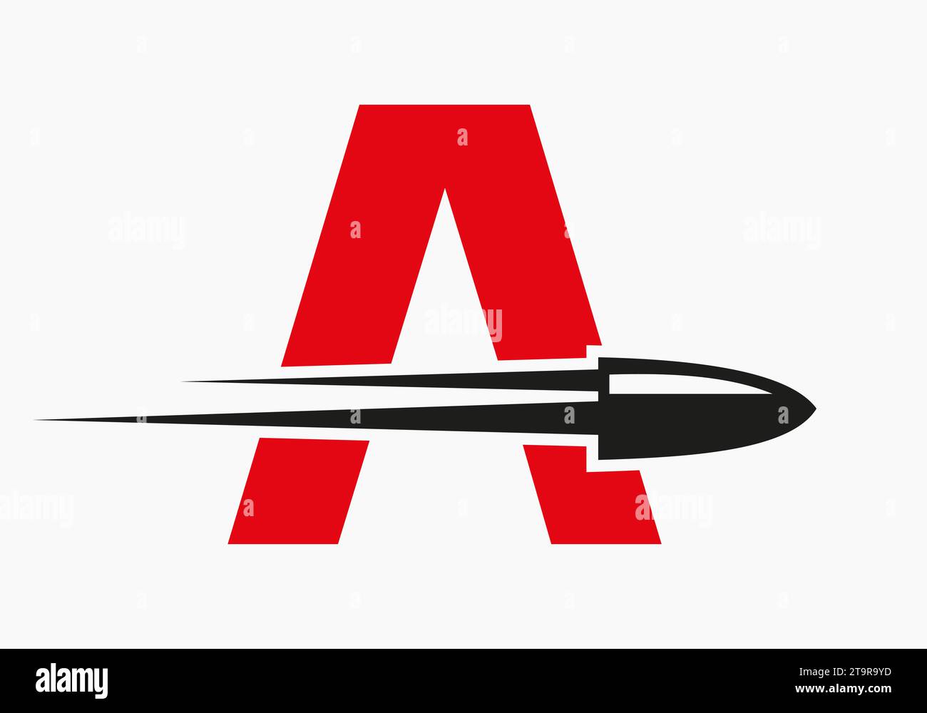 Bullet Logo On Letter A With Moving Bullet Symbol Stock Vector Image ...